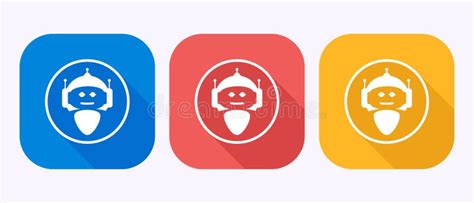 Ai Assistant Icon Design Illustration Digital Or Virtual Assistant Sign Robot Icon In Shadow