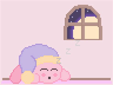 Sleeping Kirby Pixel