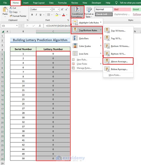 How To Create A Lottery Prediction Algorithm In Excel Easy Steps