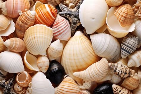 premium ai image an array of different seashells side by side