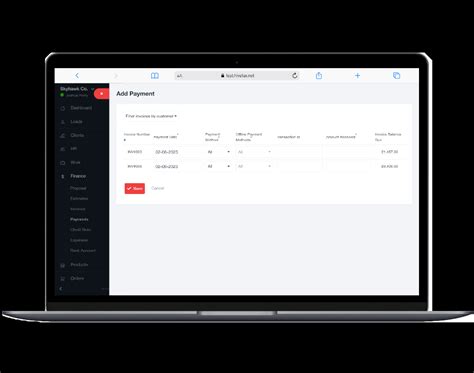 Finance Feature Hivelux® Workspace All In One Business Tools