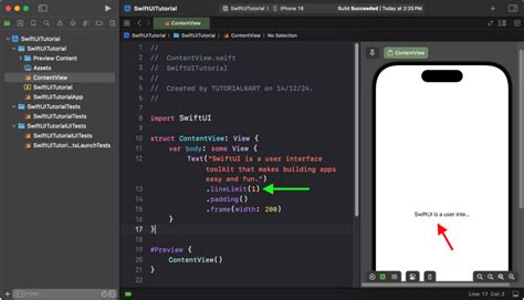 SwiftUI Text Line Limit