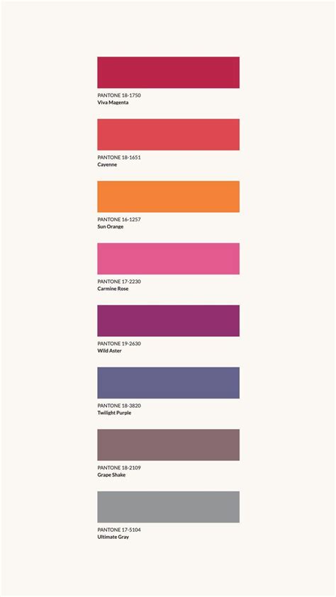 2023 팬톤 컬러 올해의 색 비바 마젠타 색조합 Simple P 올해의 색 마젠타 색