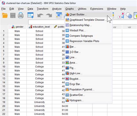 A Clustered Bar Chart In Spss Statistics Selecting The Correct Chart
