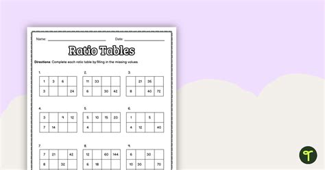 Free Ratio Tables Homework Download Free Ratio Tables Homework Png Images Free Worksheets On
