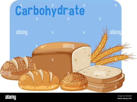 Carbohydrates Text With Breads Illustration Stock Vector Image And Art