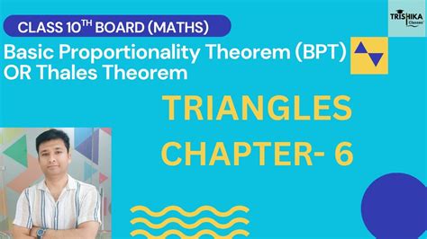 Basic Proportionality Theorem Bpt Or Thales Theorem Chapter 6 Ncert