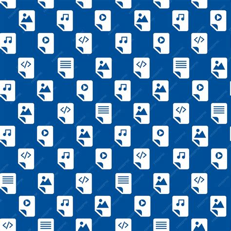 Premium Vector Seamless Pattern With Document Files Folders Icons