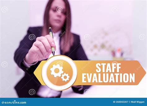 Writing Displaying Text Staff Evaluation Conceptual Photo Clarifies