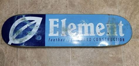 Element Skateboard Deck Vintage Blue Feather Light Element Vintage