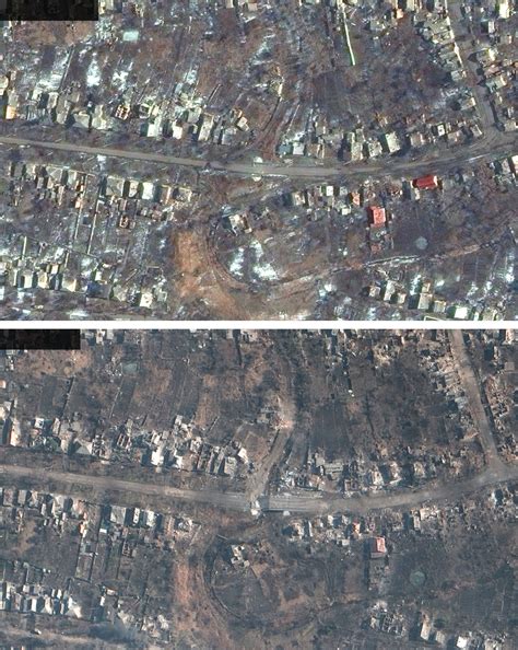 Satellite Images Show Widespread Destruction In Bakhmut — Nyt