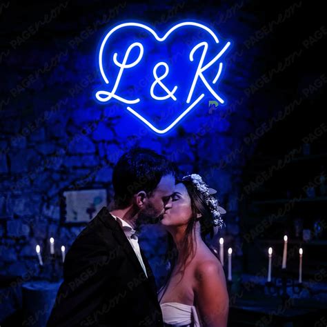 Initials Neon Sign Custom Wedding Led Light Pageneon