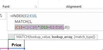 Excel Lookup Multiple Criteria Index Match