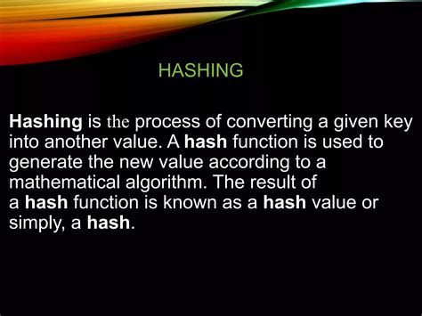 Hashing And Hashtable Application Of Hashing Advantages Of Hashing Disadvantages Of Hashing Ppt