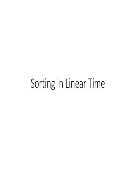 2100 2122 8 Sorting In Linear Time Pdf Applied Mathematics