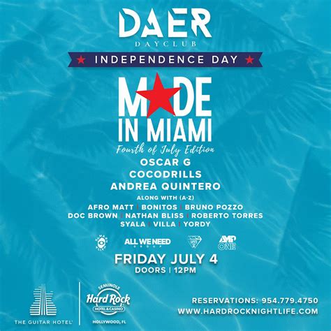 Independence Day Pool Party Daer Dayclub At Daer Dayclub Friday Jul 4 2025 Discotech