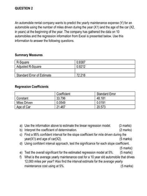 Assignment 1 Question 3 Download Free Pdf Coefficient Of Determination Applied Statistics