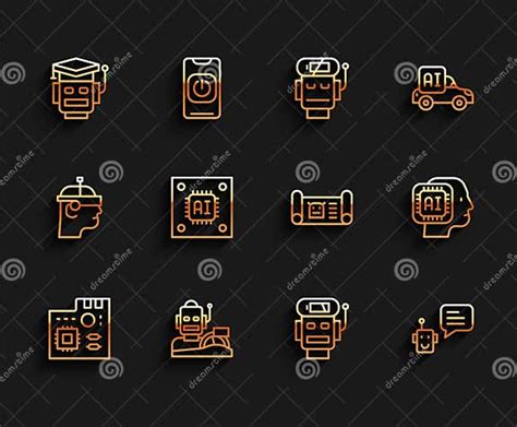 Set Line Motherboard Digital Chip Robot Humanoid Driving Car Low Battery Charge Bot