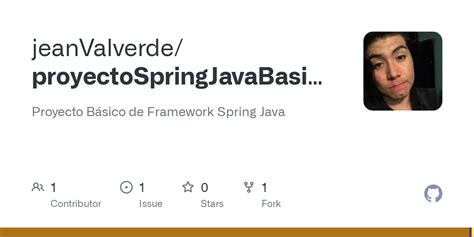 GitHub jeanValverde proyectoSpringJavaBasico Proyecto Básico de Framework Spring Java