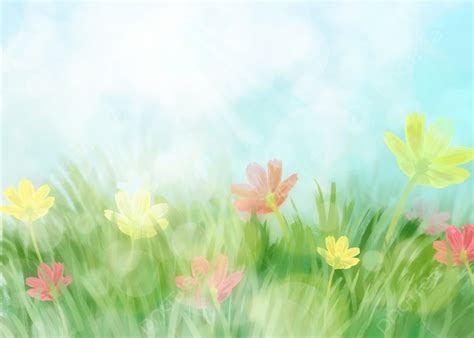 Spring Flower Plant Grass Background Desktop Wallpaper Wallpaper