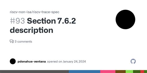 Section 762 Description · Issue 93 · Riscv Non Isariscv Trace Spec · Github