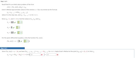 Solved Step Of Recall That For An Initial Value Problem Chegg