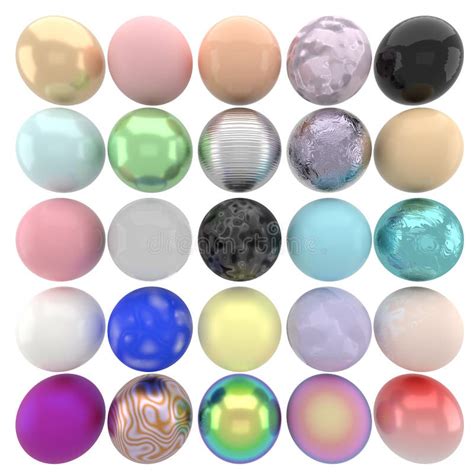 Texture Spheres Realistic Matte And Shiny Round Forms From Steel