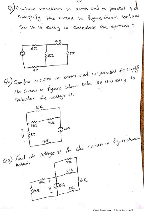 Solved In 1 Combine Resistors Simplify The Circult So It Is Chegg Com