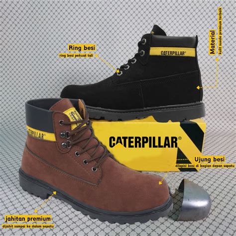 Jual Sepatu Safety Pria Boots Ujung Besi Proyek Touring Tracking