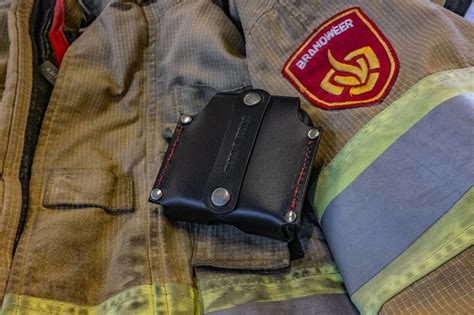 Pager Holder Precom Handmade Leather Pager Holder Firebrigade