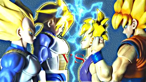 Goku And Gohan Vs Vegeta And Trunks