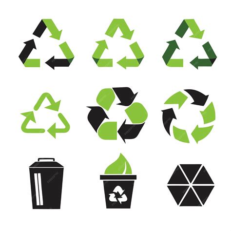 A Collection Of Recycling Logos Including Recyclable Recycle And