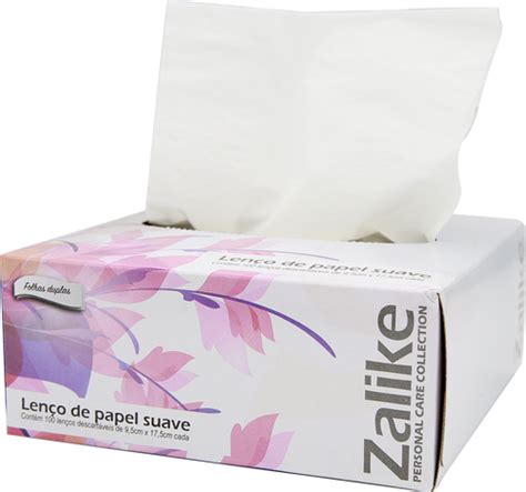LenÇo De Papael Cx C 100 Folhas Duplas Ref 311 Zalike