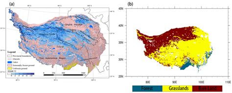 A Spatial Distribution Of Permafrost On The Tp [30] B Spatial