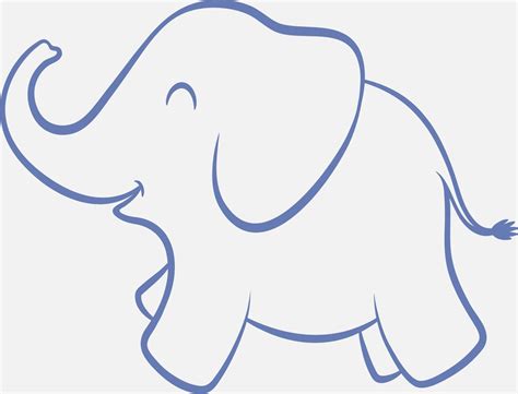 Black And White Outline Picture Of Elephant At Lee Ramirez Blog