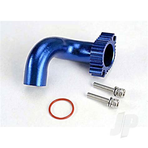 Traxxas Header Blue Anodized Aluminium For Rear Exhaust Engines Only