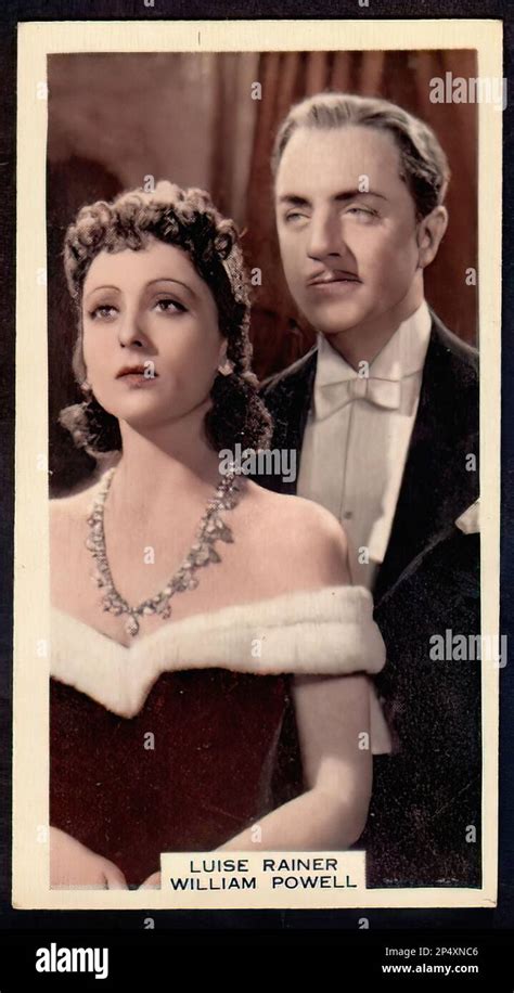 Portrait Of Luis Rainer And William Powell Vintage Cigarette Card