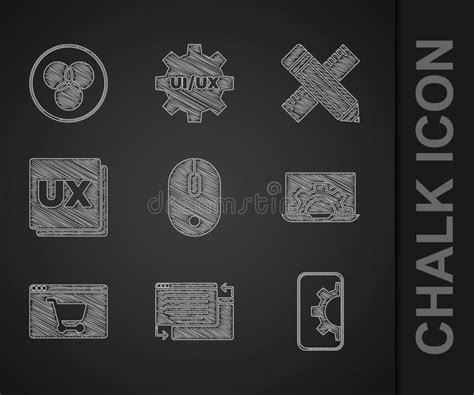 Set Computer Mouse Ui Or Ux Design Web Development Online Shopping