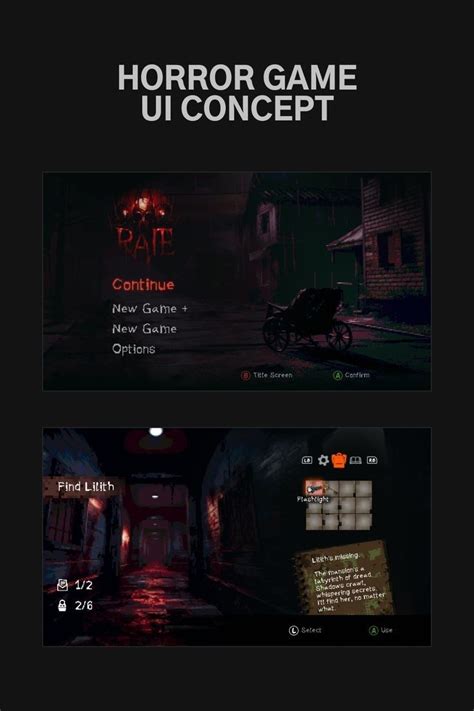Horror Game Ui Concept Game Ui Game Ui Design Game Level Design