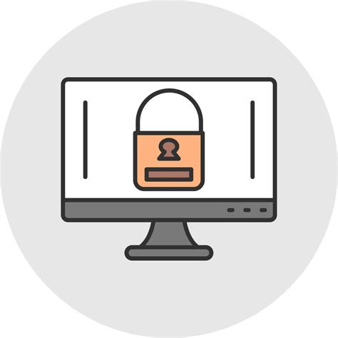 Monitor Line Filled Light Circle Icon 38984691 Vector Art At Vecteezy