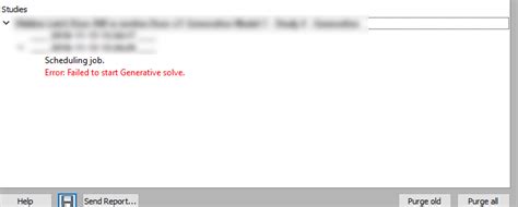 Failed To Start Generative Solve When Submitting A Generative Design