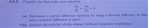consider the first order wave equation u t c u