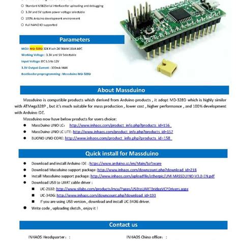 arduino nano md 328d micro usb 5v 3 3v selectable