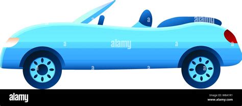 Blue Small Cabriolet Icon Cartoon Of Blue Small Cabriolet Vector Icon