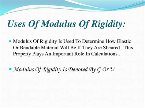 modulus of rigidity