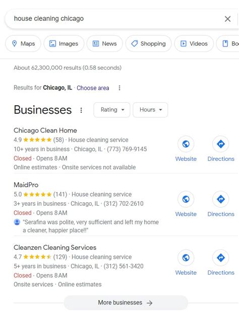 Results Are Different On Search And In Maps Local Search Local Search Forum