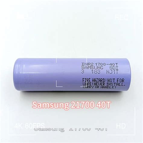 Original Samsung Inr21700 40t Sdi 45a 21700 4000mah 3.6v Max 45a ...