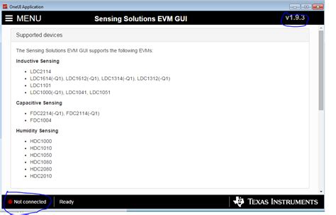 Ldc1612evm Connection Issue Of Ldc1612evm Using Software Sensing