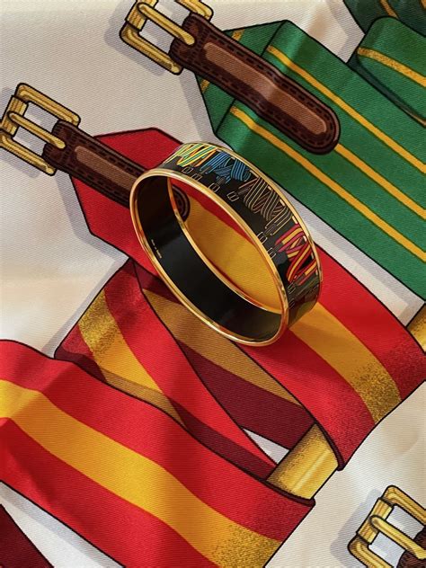 HermÈs Vintage Silk Scarf Les Sangles By Joachim Metz 1985 Wbox