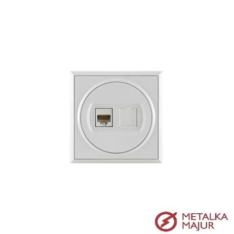 Единична ТВ розетка RJ45 (cat.6) Бял Premier Plus 11.01.077